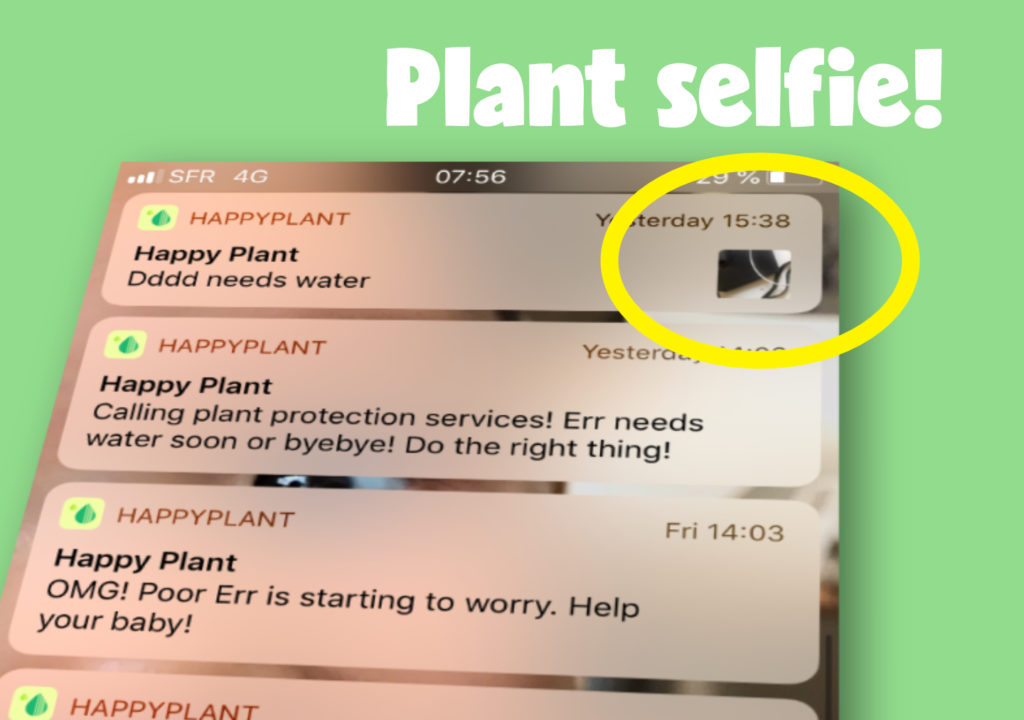Plant Selfie in Notifications 🤯 (Update: 3.8.3) - Happy Plant App